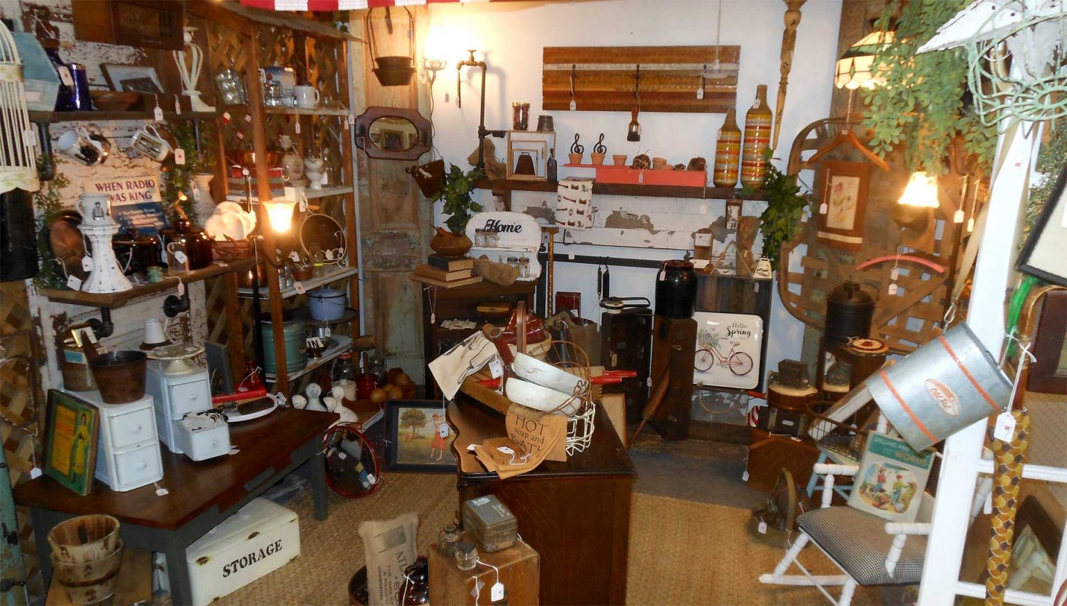 A sample of the wide variety of collectible, vintage and antique items ...